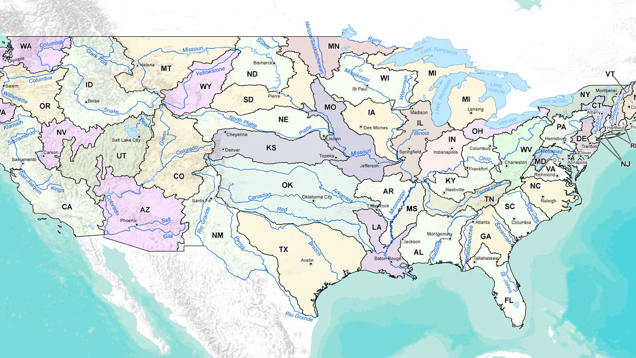 A New Map Of The U.S., Created From Where We Get Our Water